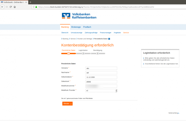 Phishing VR-Bank - Volksbankkunden werden geködert - RATGEBER ...