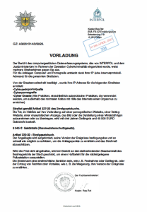 Vorladung von Europol, Europäisches Polizeiamt oder Interpol per Mail ...